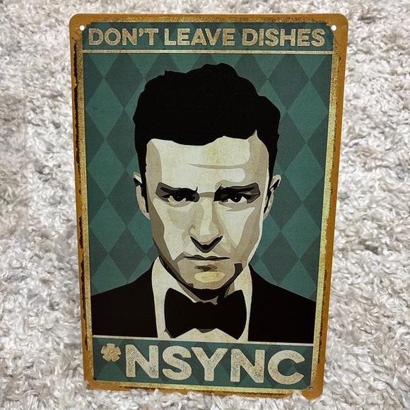 Art | Nwt Nsync Metal Wall Art Plaque 12x8 | Poshmark